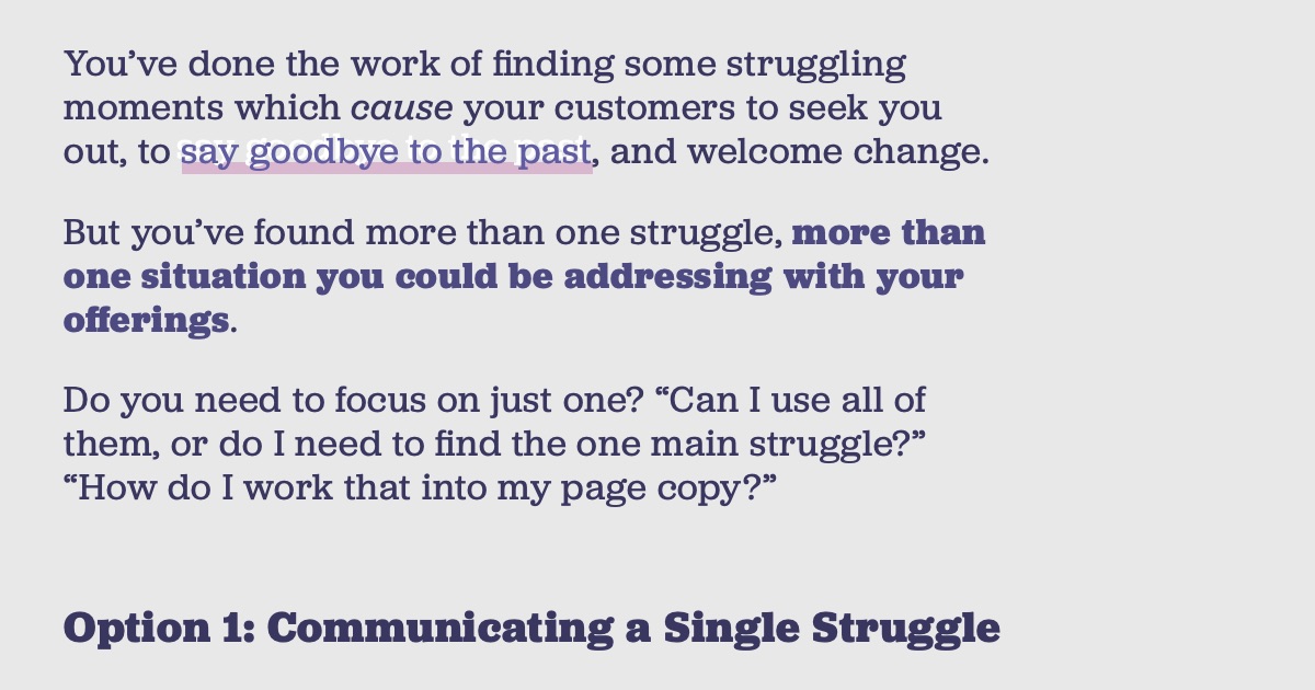 Do I Need To Focus On Just One Struggle? | sharpen.page: A Page ...