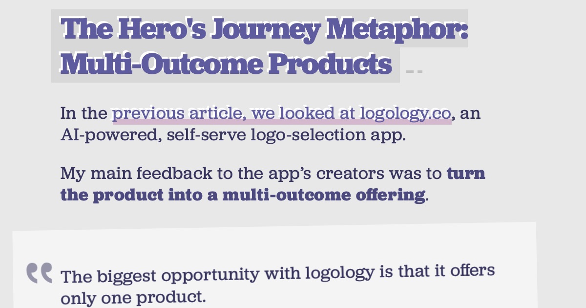 The Hero’s Journey Metaphor: Multi-Outcome Products | sharpen.page: A ...